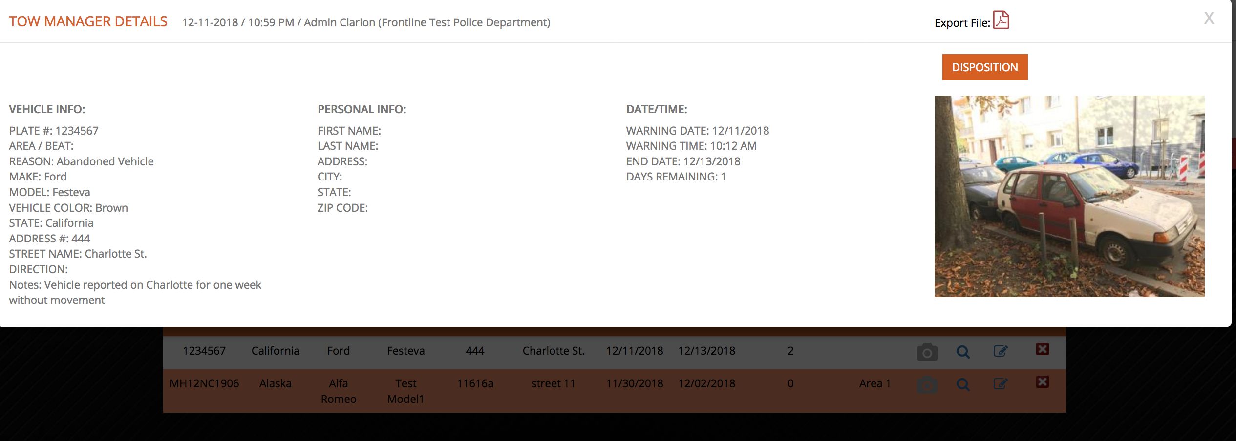 Tow Manager Software for Police Departments